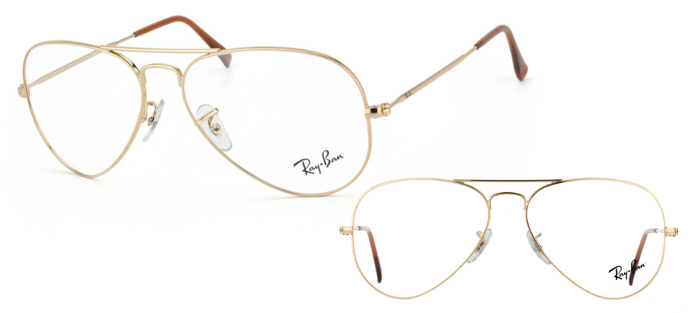lunettes de vue Ray-Ban Aviator RX6049-2500 5514 Or Ray Ban